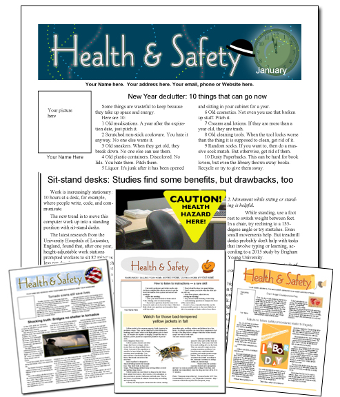 Health Safety Newsletter Pages